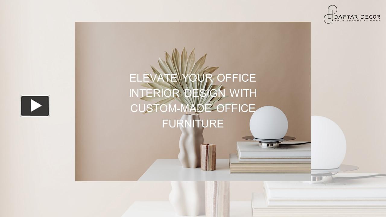 Elevate your Office Interior Design with Custom-made office furniture ...