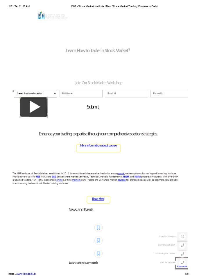 Ismt Institute Of Stock Market Training presentation | free to download