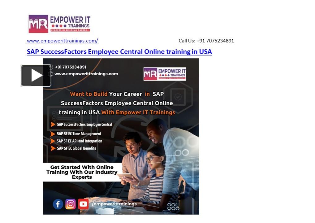 PPT – Best SAP SuccessFactors Employee Central Online training in USA ...