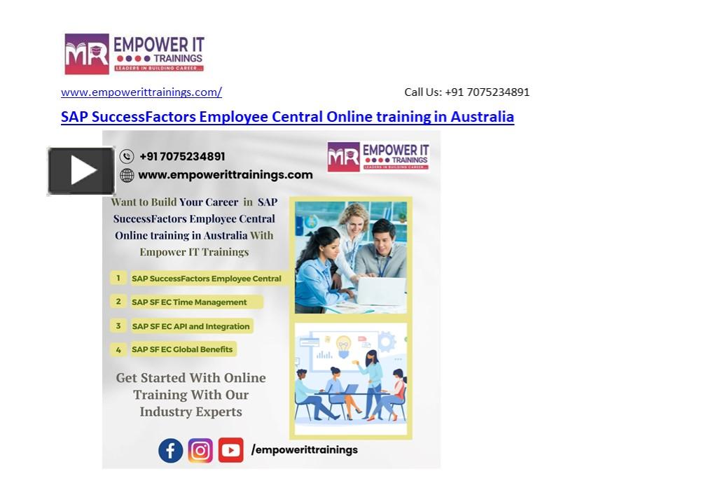 PPT – SAP SuccessFactors Employee Central Online training in Australia ...