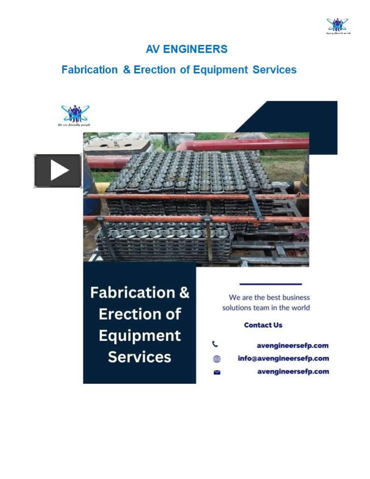 PPT – Fabrication & Erection of equipment services (1) PowerPoint ...