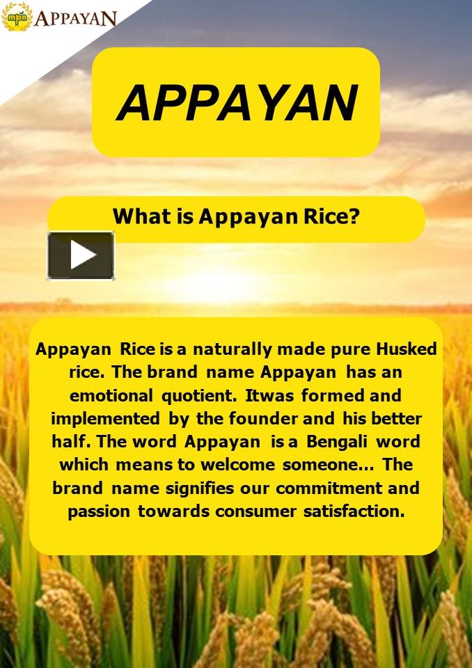 PPT – From Fields to Feasts: Unveiling the Secrets of Appayan Rice ...