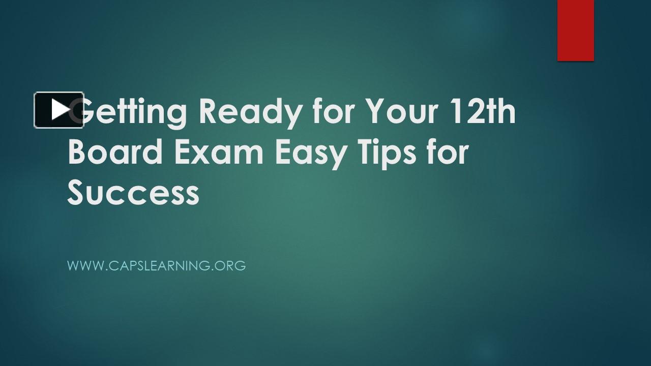 Getting Ready for Your 12th Board Exam Easy Tips for Success ...