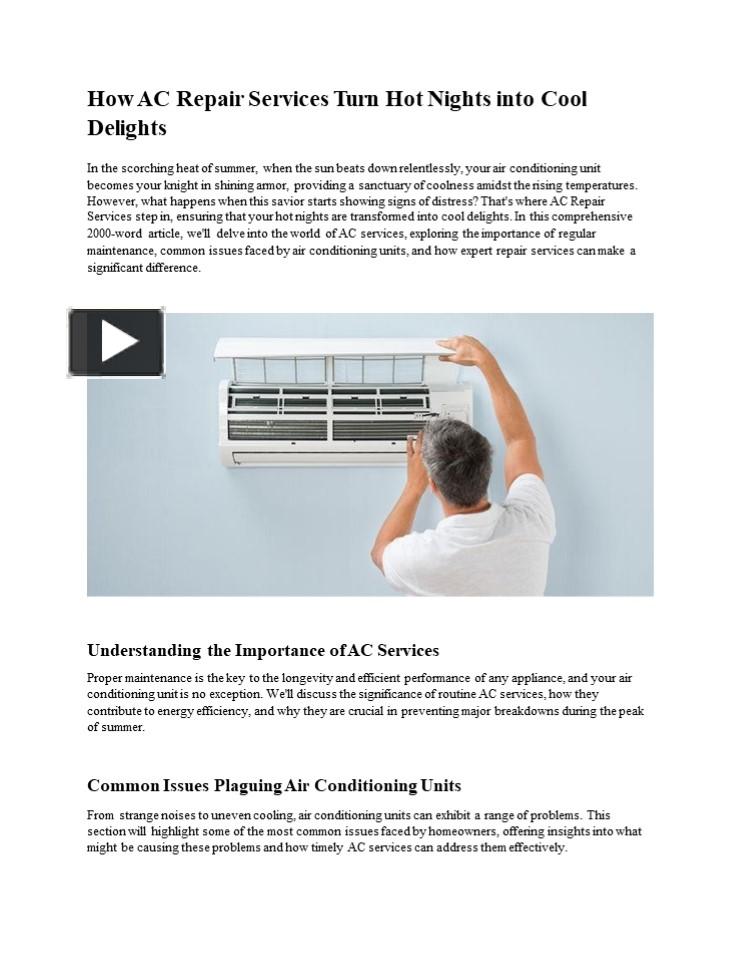 PPT – How AC Repair Services Turn Hot Nights into Cool Delights ...