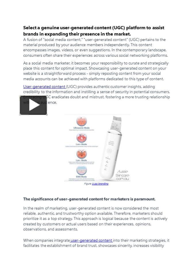 PPT – Select a Genuine User Generated Content PowerPoint presentation ...
