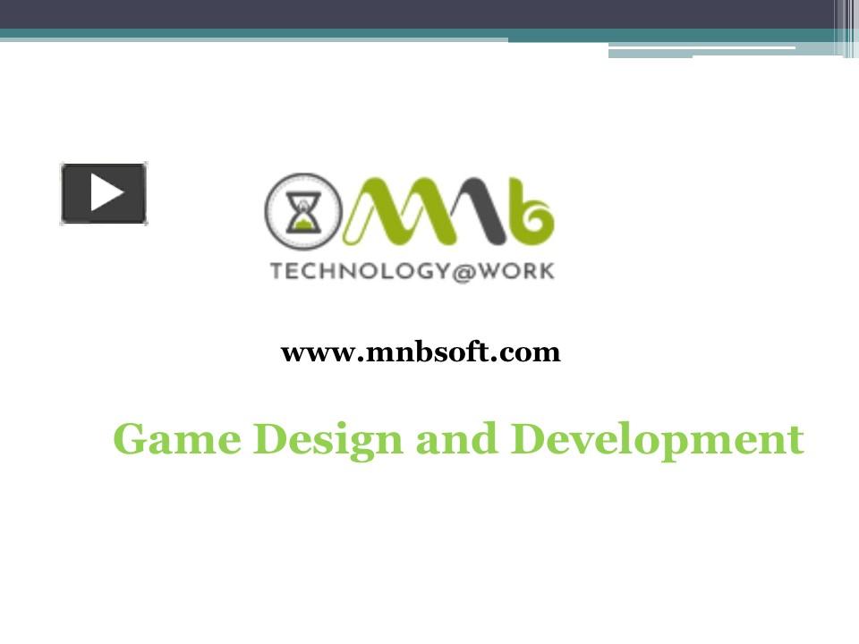 PPT – Game Design and Development PowerPoint presentation | free to ...