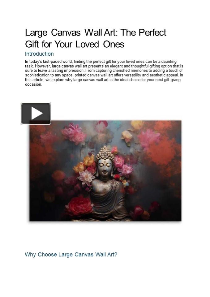 PPT – Large Canvas Wall Art: The Perfect Gift for Your Loved Ones ...