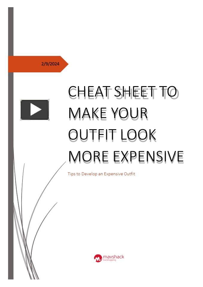 PPT – Cheat Sheet to Make Your Outfit Look More Expensive PowerPoint ...