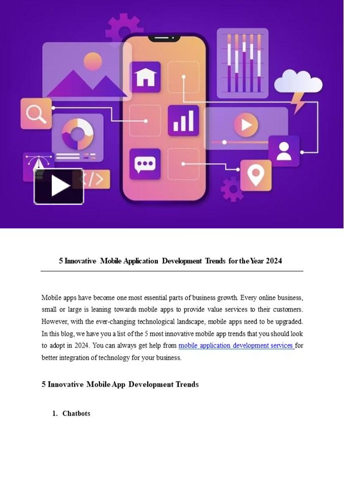 PPT – 5 Innovative Mobile Application Development Trends for the Year ...