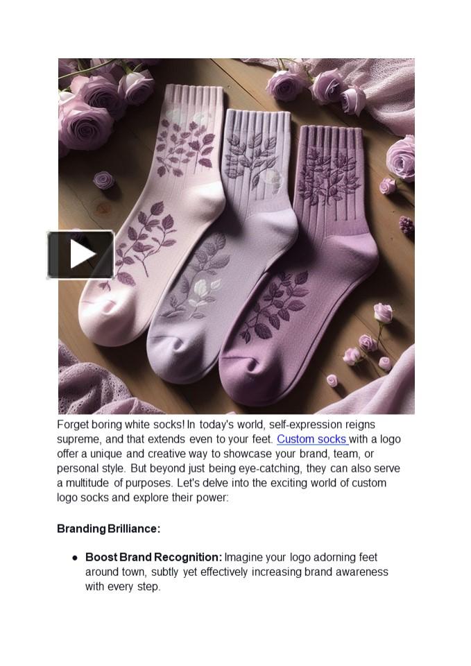 Sock It to Them with Style: Unleash the Power of Custom Logo Socks ...