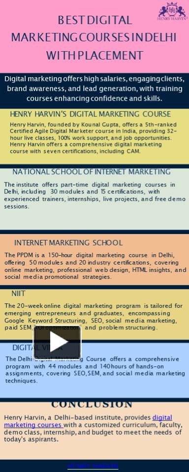 Best Digital Marketing Courses in Delhi with Placement presentation ...