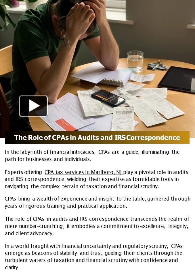 PPT – The Role of CPAs in Audits and IRS Correspondence PowerPoint ...