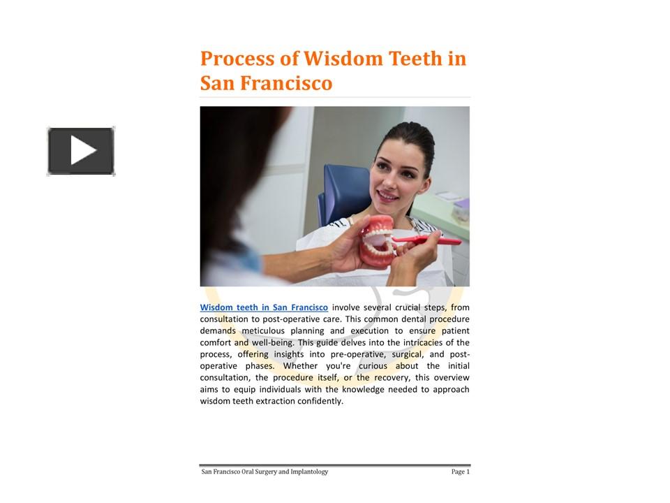 PPT – Process of Wisdom Teeth in San Francisco PowerPoint presentation ...