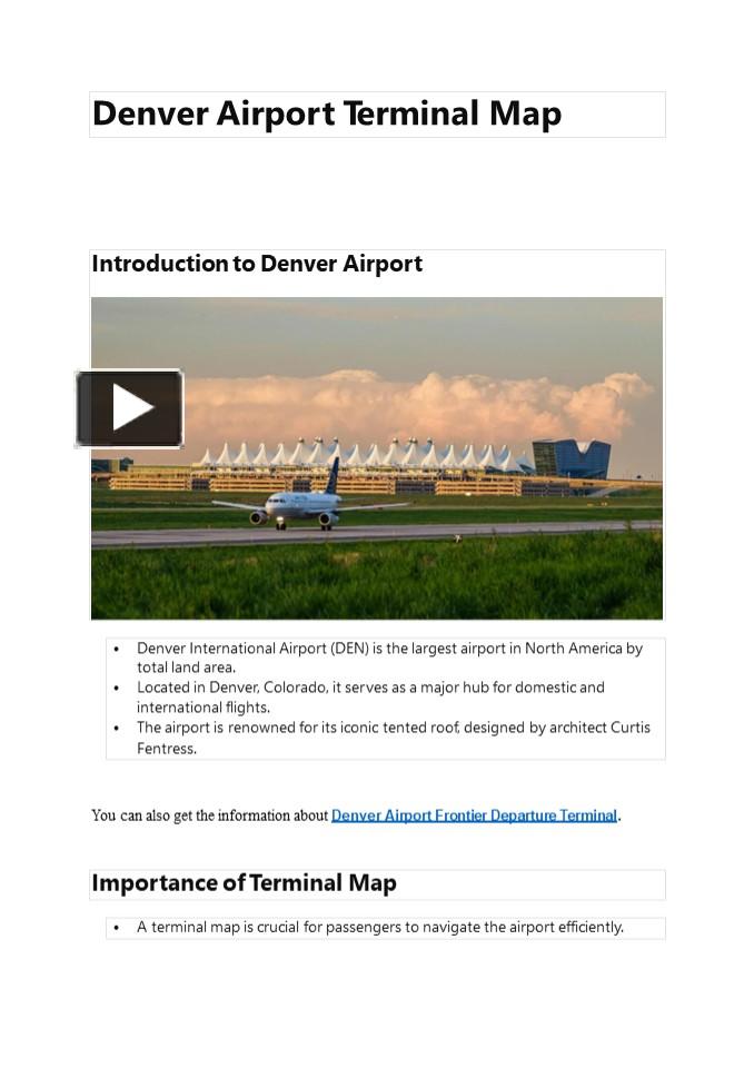 PPT – Denver Airport Terminal PowerPoint presentation | free to ...