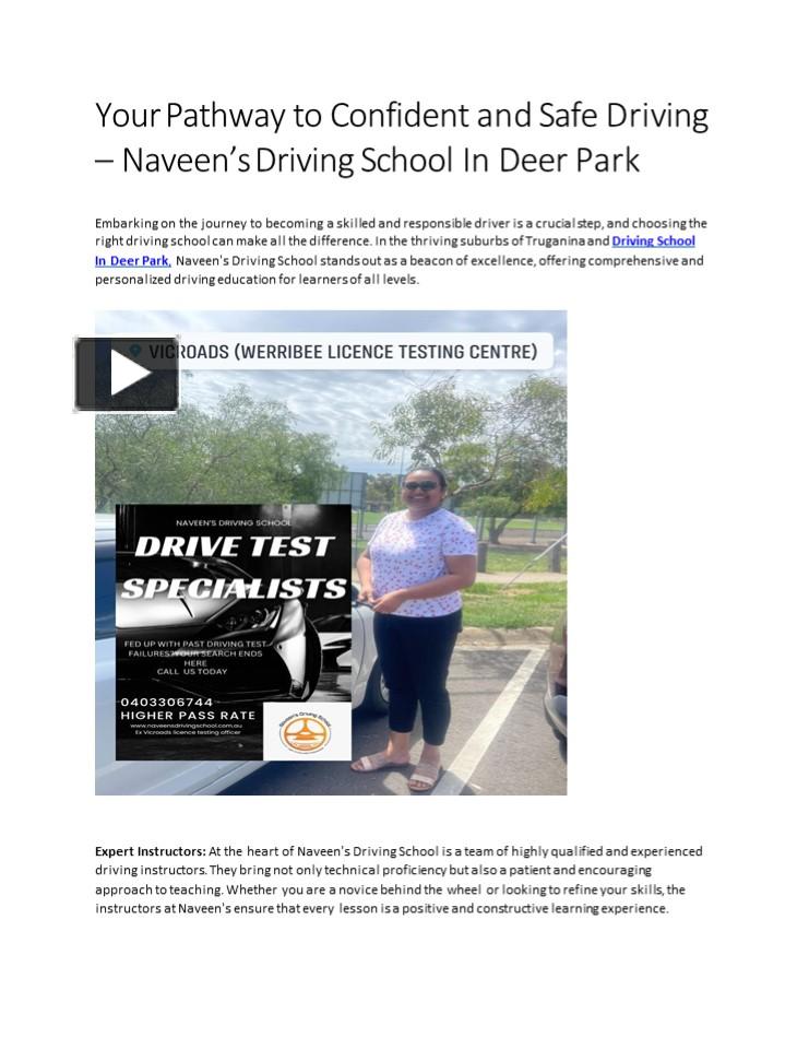 PPT – Your Pathway to Confident and Safe Driving – Naveen’s Driving ...