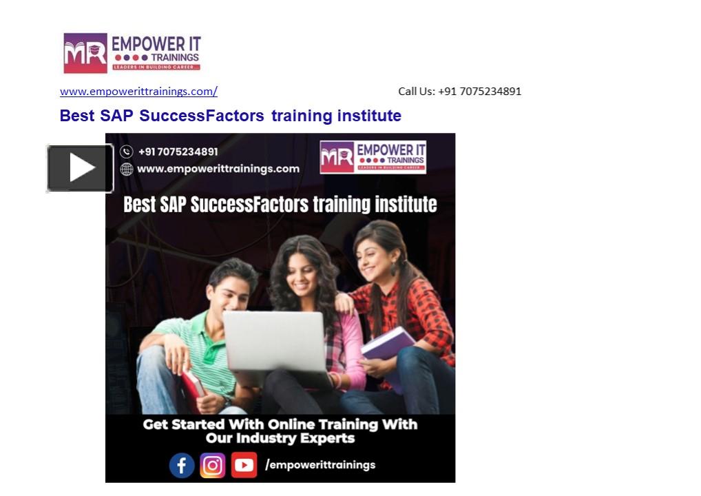 PPT – Best SAP Successfactors training institute PowerPoint ...
