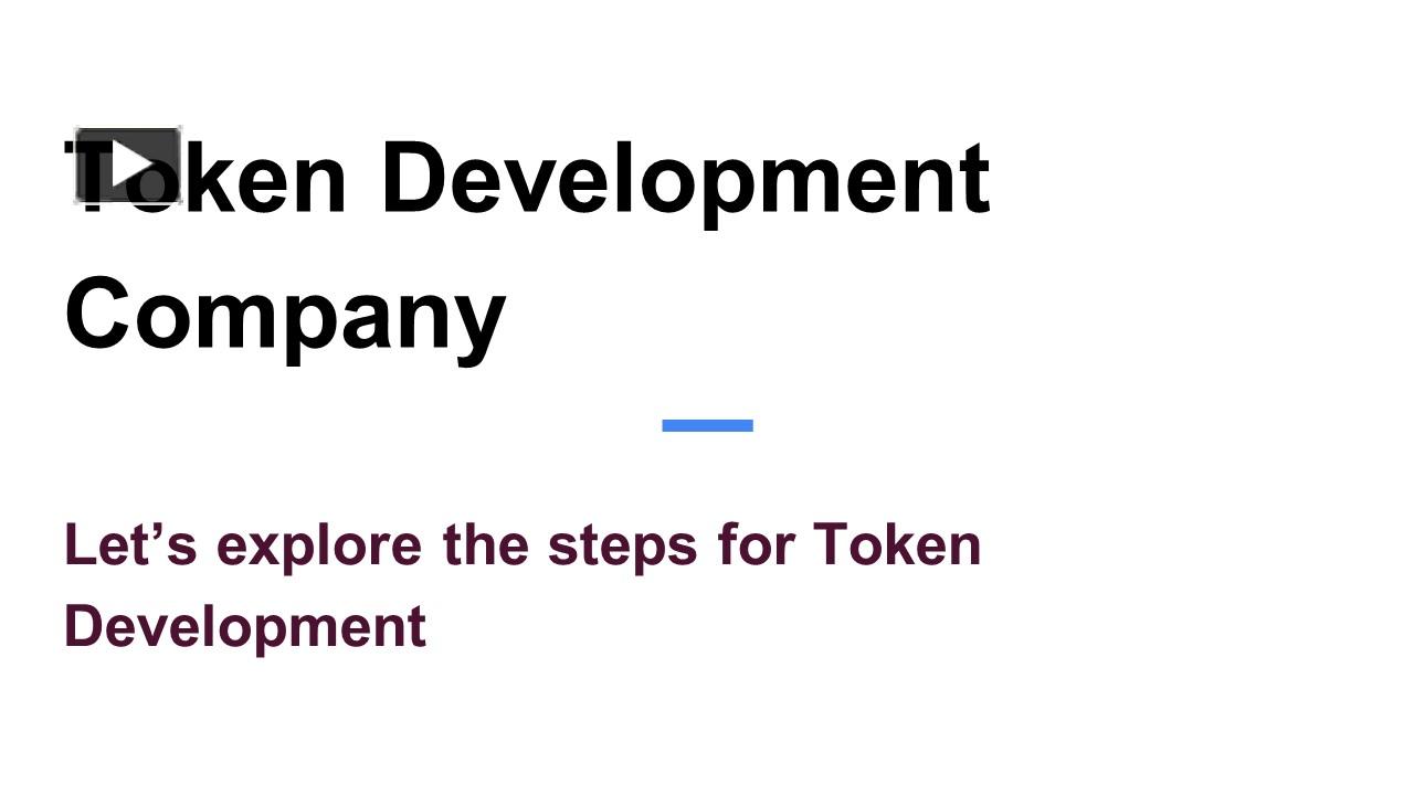 PPT – Token Development Company - Let’s explore the steps for Token ...