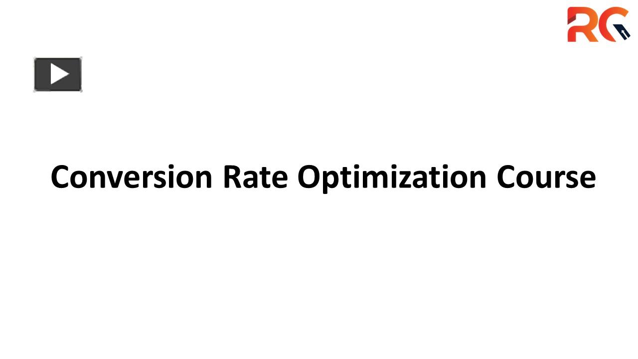 PPT – Conversion Rate Optimization Course training in Hyderabad ...