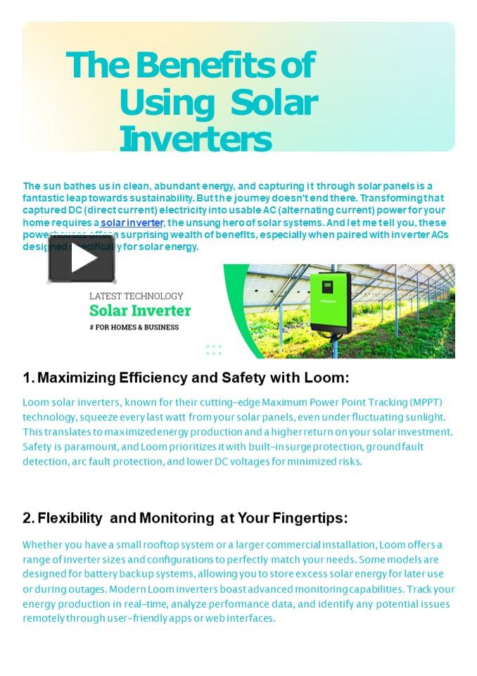 Solar Inverter presentation | free to download
