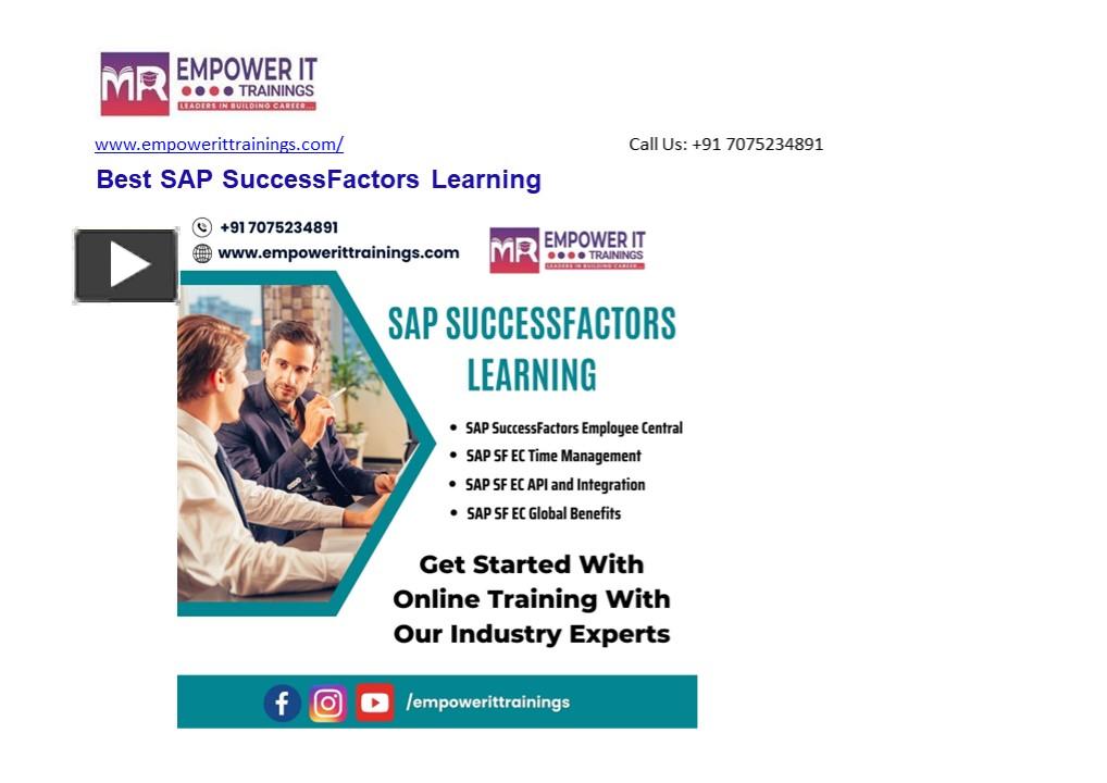 Best SAP SuccessFactors Learning presentation | free to download