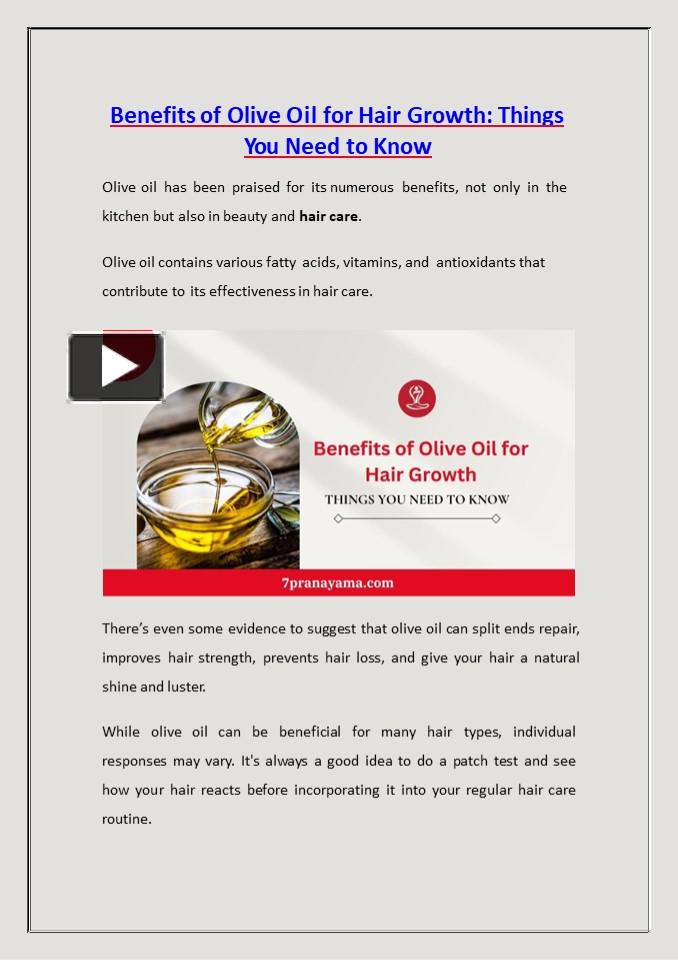 Benefits of Olive Oil for Hair Growth: Things You Need to Know ...