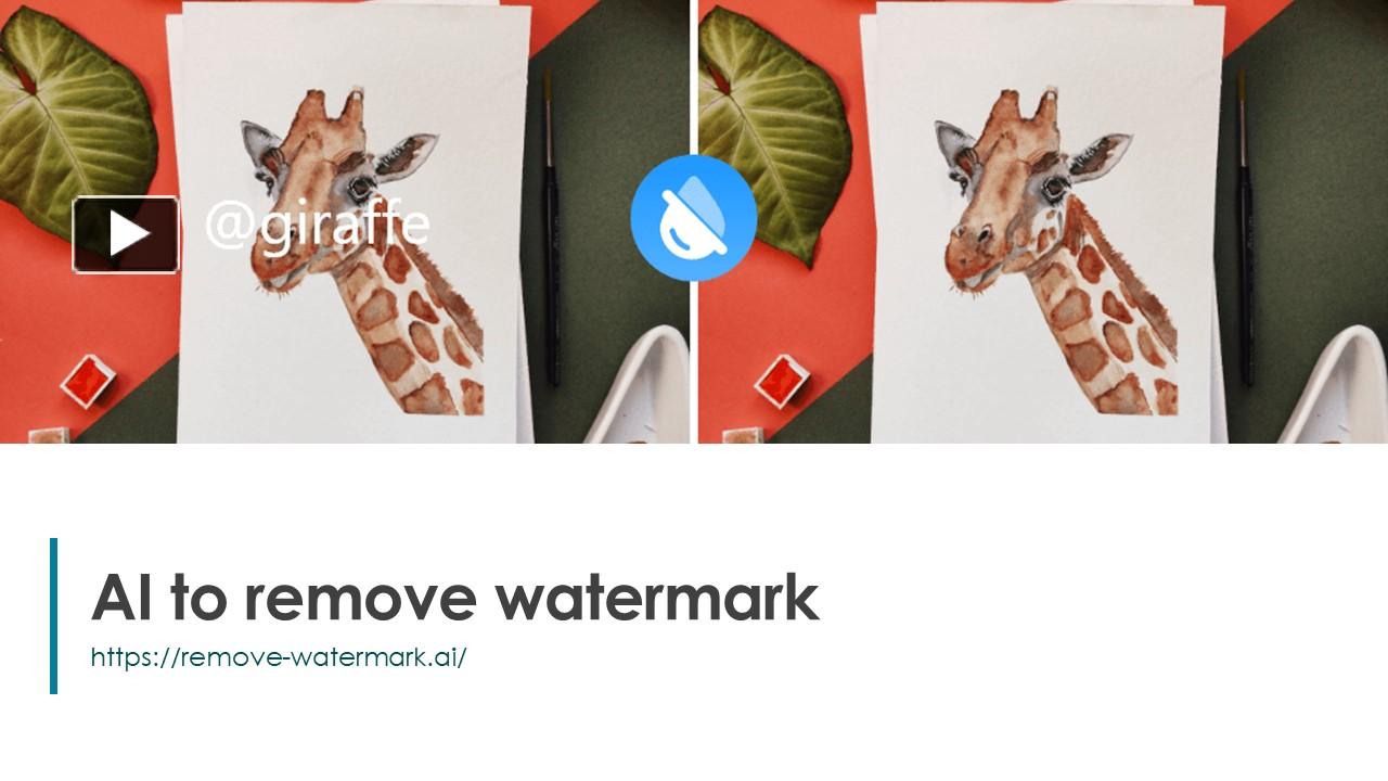 AI to remove watermark presentation | free to download