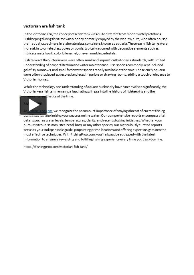 victorian era fish tank presentation | free to download