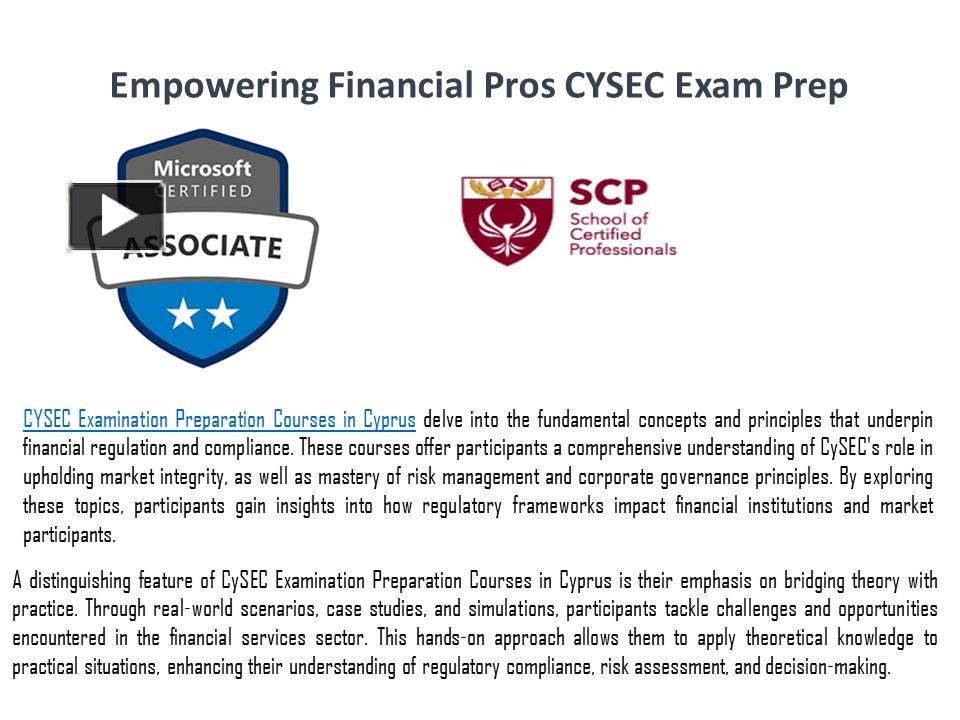 Empowering Financial Pros: CySEC Exam Prep (1) presentation | free to ...
