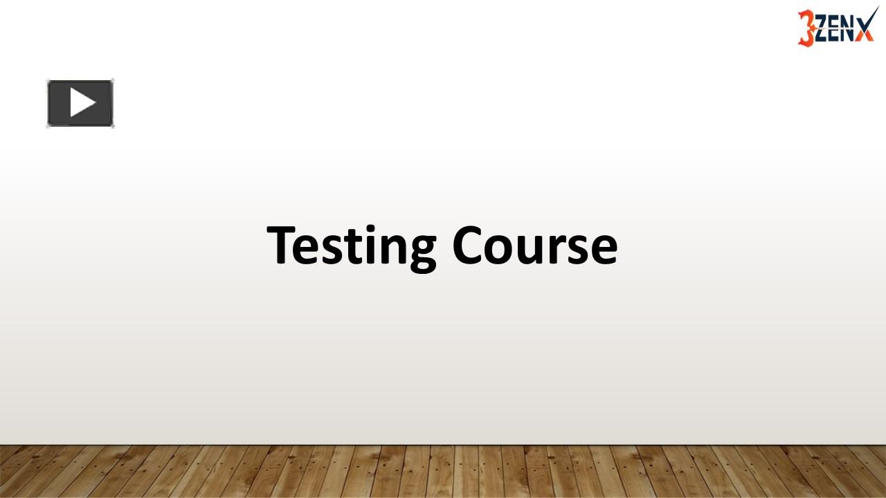 Testing courses in Hyderabad presentation | free to download