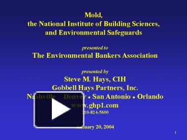 Mold, presentation | free to view
