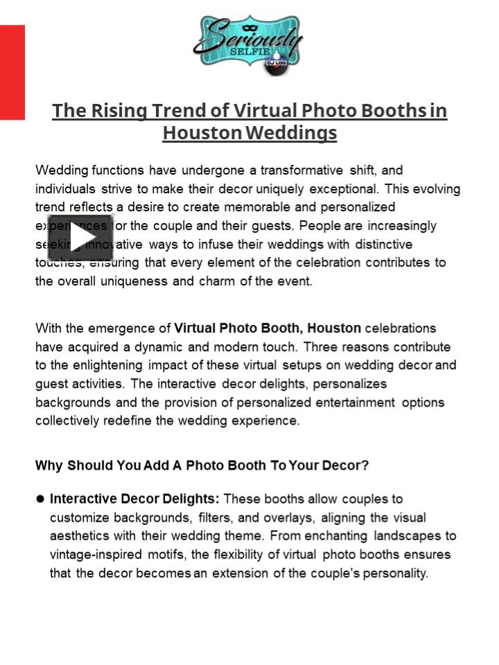 PPT – The Rising Trend of Virtual Photo Booths in Houston Weddings ...