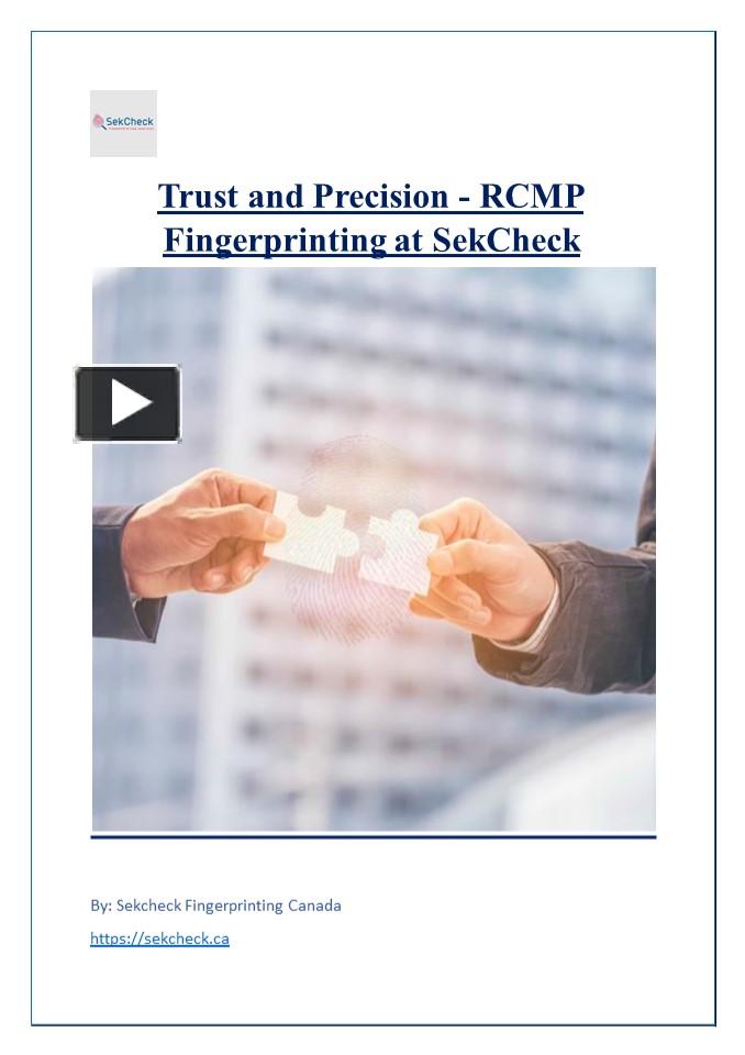 PPT – Trust and Precision - RCMP Fingerprinting at SekCheck PowerPoint ...