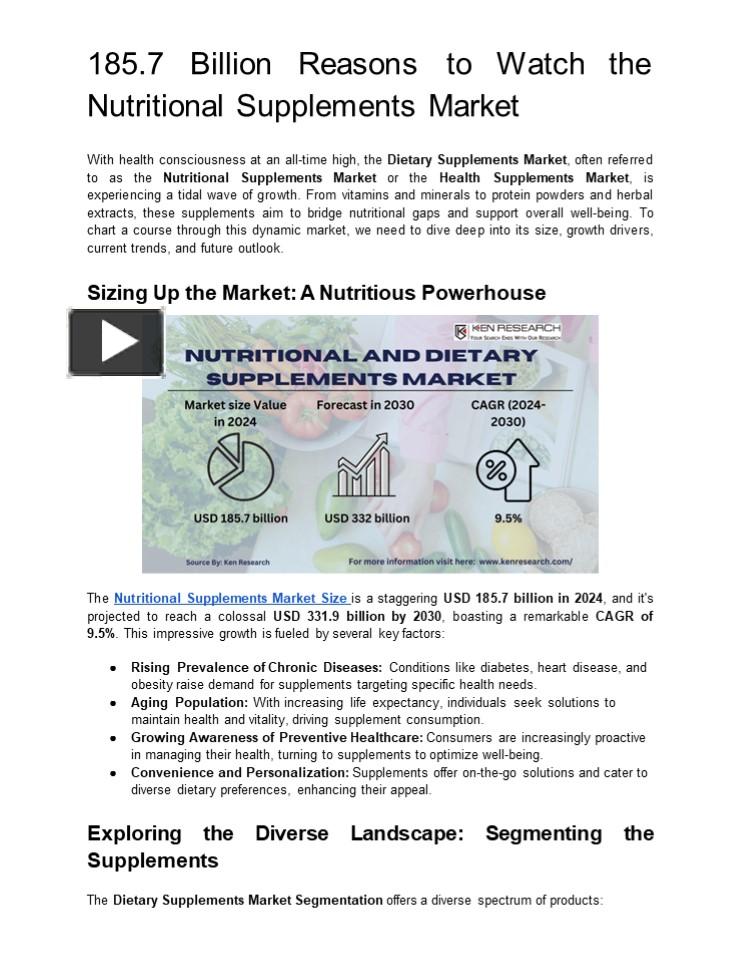 PPT – Insights into Growth and Innovation in the Nutritional and ...