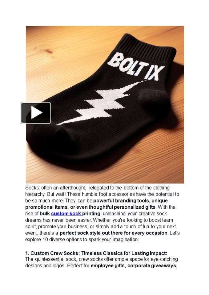 PPT – 10 Types of Bulk Custom Socks for Every Occasion PowerPoint ...