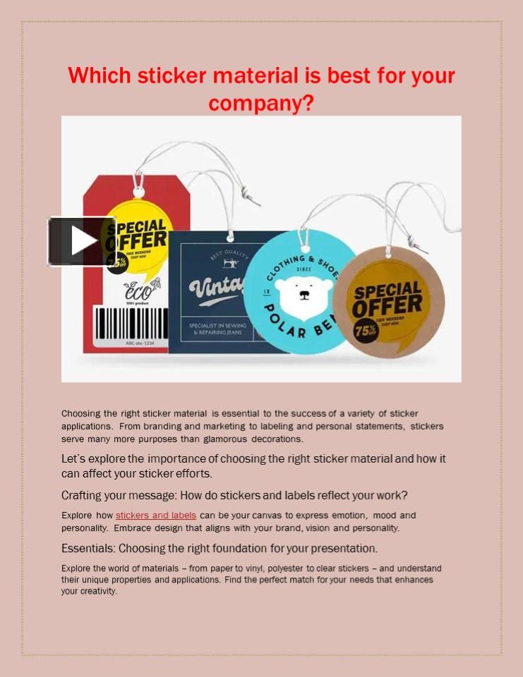 PPT – Sticker and Labels PowerPoint presentation | free to download ...