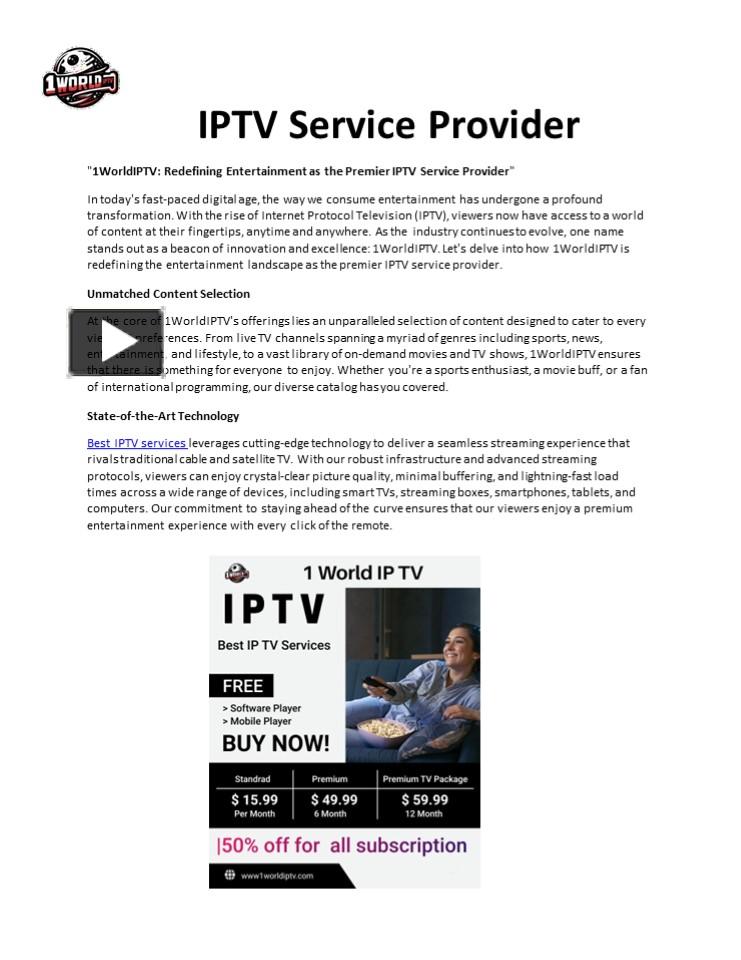 PPT – Best IPTV services PowerPoint presentation | free to download ...
