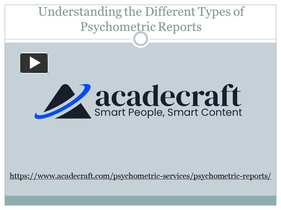 PPT – Understanding the Different Types of Psychometric Reports ...