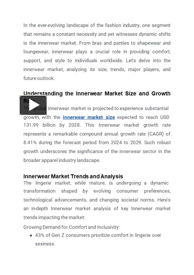 PPT – Explore the market trends of the Innerwear market PowerPoint ...