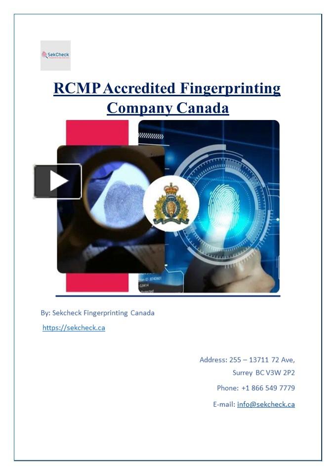 PPT – RCMP Accredited Fingerprinting Company Canada.docx PowerPoint ...