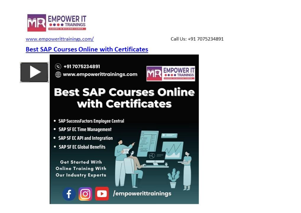 PPT – Best SAP Courses Online with Certificates PowerPoint presentation ...