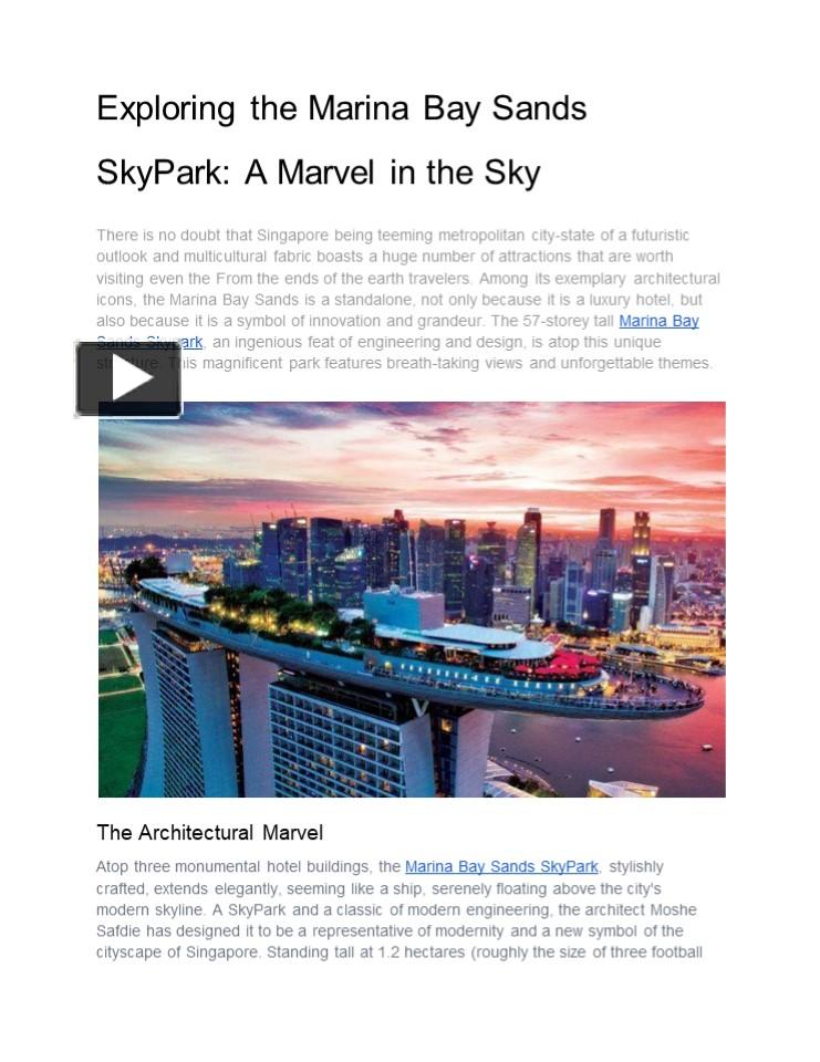 PPT – Exploring the Marina Bay Sands SkyPark: A Marvel in the Sky ...