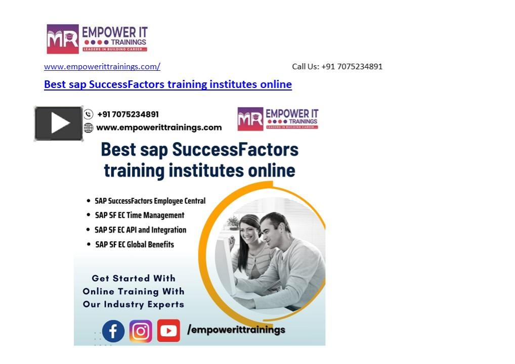 PPT – Best sap SuccessFactors training institutes online PowerPoint ...