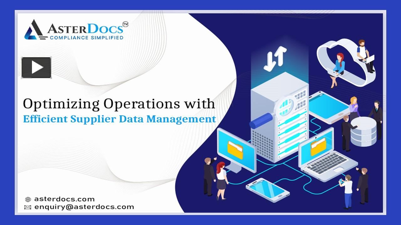 How Supplier Data Management Optimizes Operations presentation | free ...