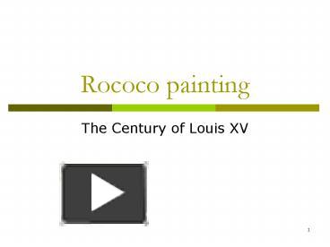 Rococo painting presentation | free to view