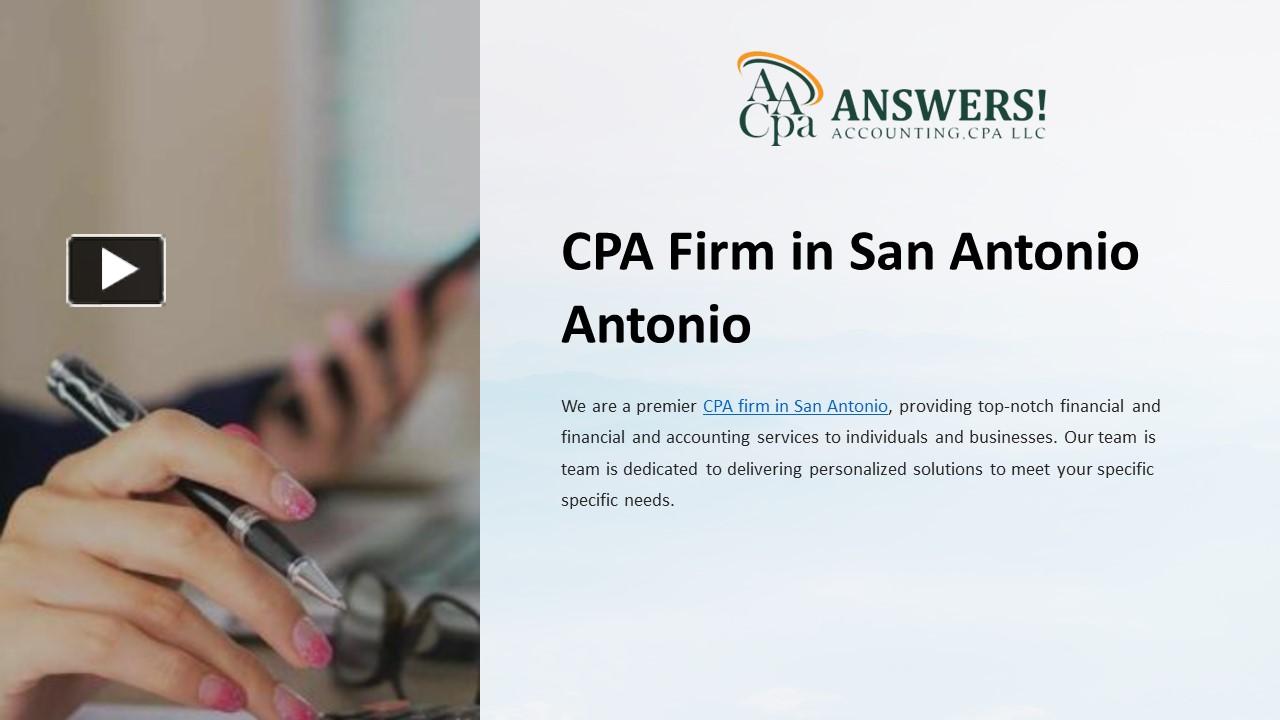 PPT – Find CPA in San Antonio - Answers Accounting CPA PowerPoint ...