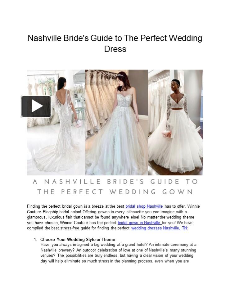 PPT – Nashville Bride_s Guide to The Perfect Wedding Dress PowerPoint ...