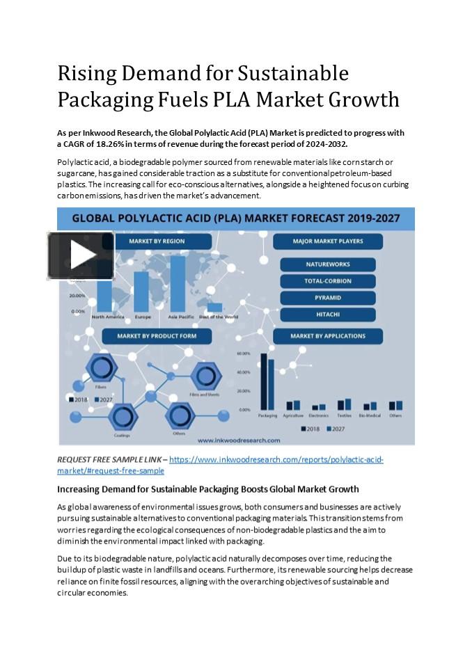 PPT – Rising Demand for Sustainable Packaging Fuels PLA Market Growth ...