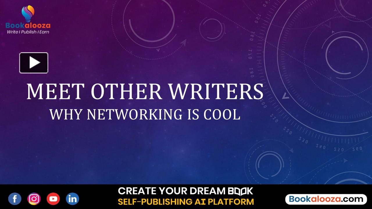 PPT – Meet Other Writers Why Networking Is Cool. PowerPoint ...