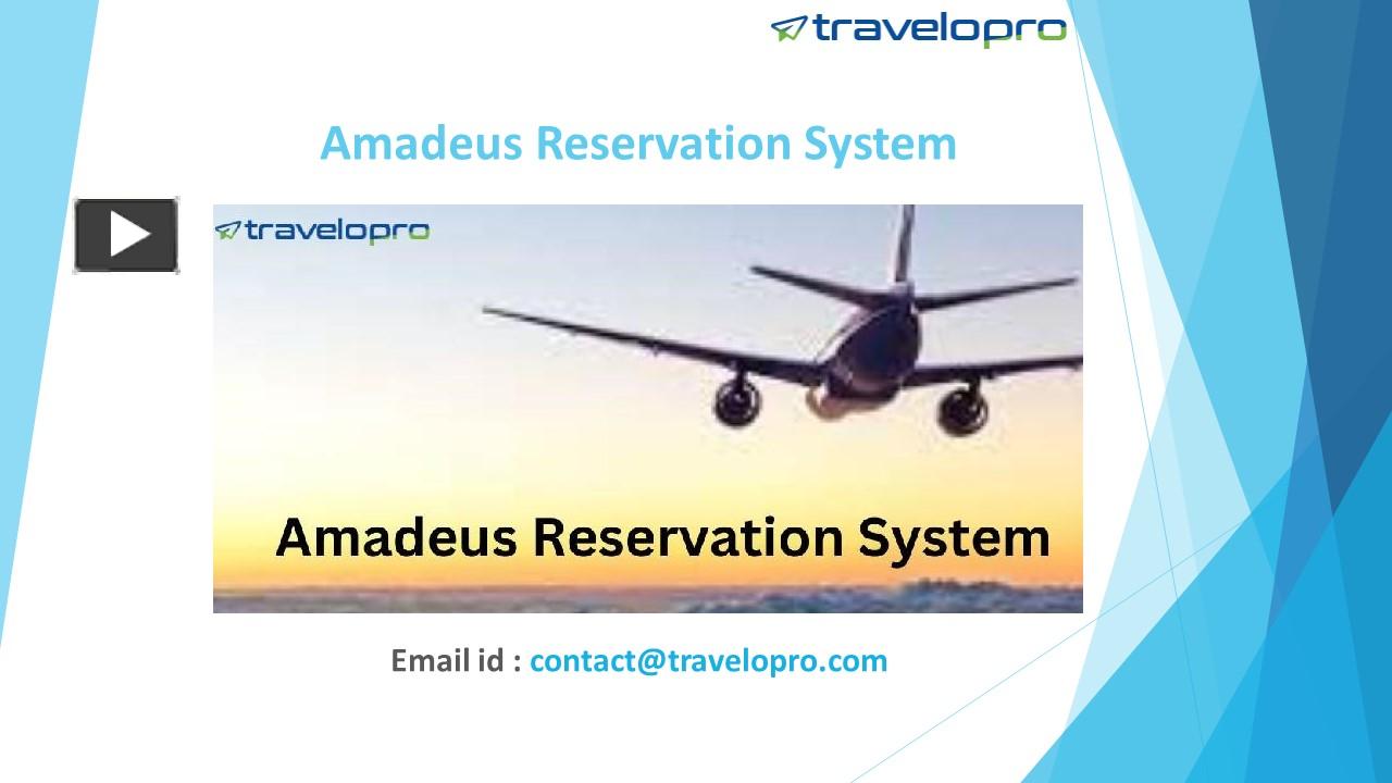Amadeus Reservation System presentation | free to download