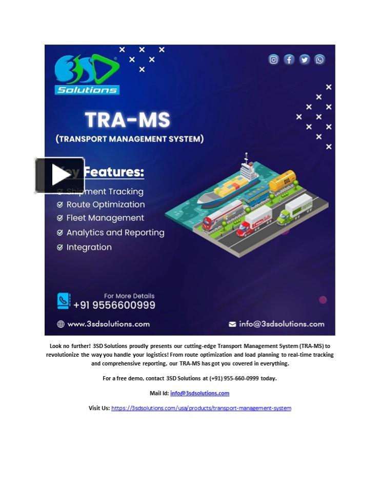 PPT – Best Transport management system software in USA PowerPoint ...